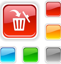 Delete icons Royalty Free Vector Image - VectorStock