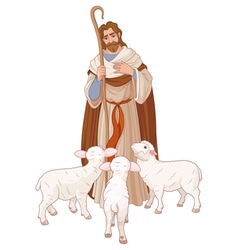 Jesus christ is the good shepherd Royalty Free Vector Image