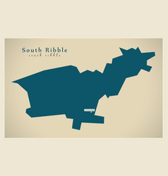 Modern map - lancashire county with labels Vector Image