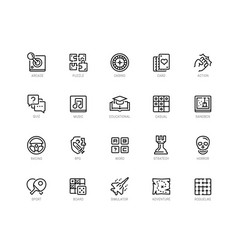 Game Genre Icon Set Vector Images (over 110)