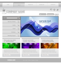 Gray Website Template 960 Grid Royalty Free Vector Image