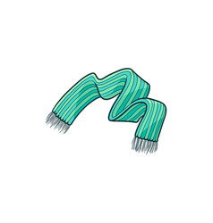 Striped Scarf Isolated Royalty Free Vector Image