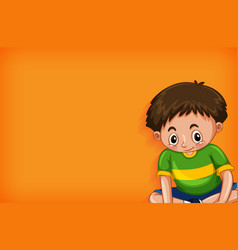 Background template design with happy boy Vector Image