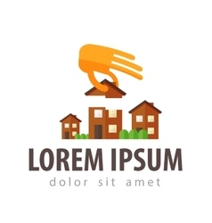 Construction site logo design template Royalty Free Vector