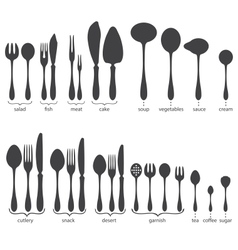 Set of cutlery icons Royalty Free Vector Image