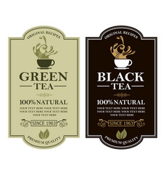 Tea labels set Royalty Free Vector Image - VectorStock