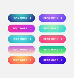 Gradient buttons rectangular next page button Vector Image