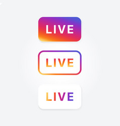 Instagram profile live icon interface transparent Vector Image
