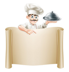 Chef scroll menu Royalty Free Vector Image - VectorStock