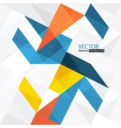 Abstract triangles background with label Vector Image