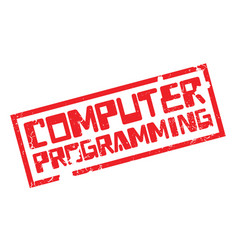 Computer programming rubber stamp Royalty Free Vector Image