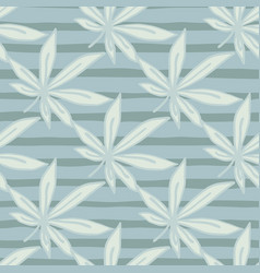 Marijuana green leaf seamless pattern cannabis Vector Image