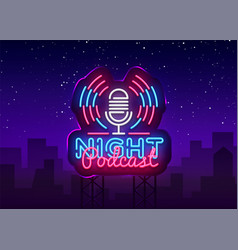 Radio music neon logo radio night neon Royalty Free Vector