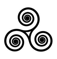 Breton and celtic original triskel symbol Vector Image