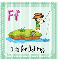 Flashcard letter i is for island Royalty Free Vector Image