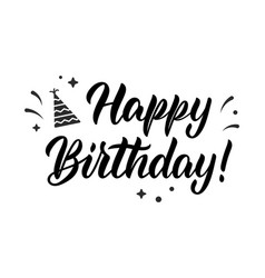 Happy birthday modern calligraphy quote with Vector Image
