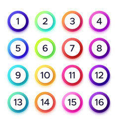 Number set label Royalty Free Vector Image - VectorStock