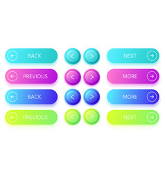 Gradient buttons rectangular next page button Vector Image