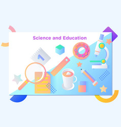 Science website landing page design Royalty Free Vector