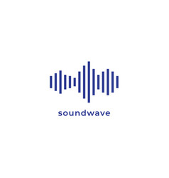 Audio wave spectrum capsule visual logo rounded Vector Image