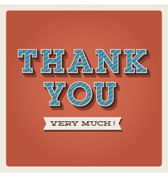 Thank you very much logo design holiday card Vector Image