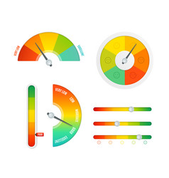 Vertical color level indicator progress bar Vector Image