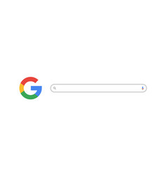 Google search bar in browser editorial image Vector Image