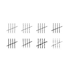 Prison symbols jail tally marks hand drawn lines Vector Image