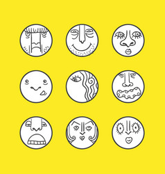 Smile icons Royalty Free Vector Image - VectorStock