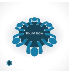 Meeting in office people on round table Royalty Free Vector