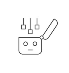 Machine learning line outline icon Royalty Free Vector Image