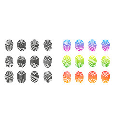 Types Of Fingerprint Patterns Royalty Free Vector Image