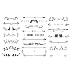 Text separators decoration set Royalty Free Vector Image