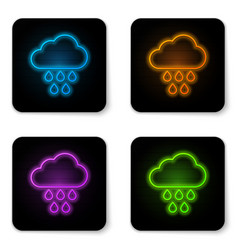 Glowing neon wind rose icon isolated on white Vector Image