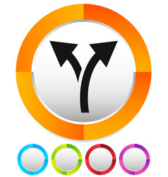 Icon with 2 way arrow branch diversion icon Vector Image