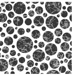 Seamless black and white irregular round Vector Image