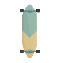 Boy longboard icon cartoon retro board Royalty Free Vector