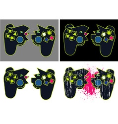Neon Broken Controller Royalty Free Vector Image