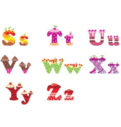 Sweet letters of the alphabet Royalty Free Vector Image