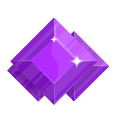 Purple natural precious crystals isolated on Vector Image