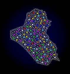 Polygonal network mesh map of balochistan Vector Image