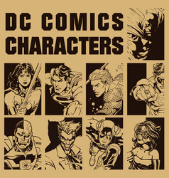 Superhero character flat poster Royalty Free Vector Image