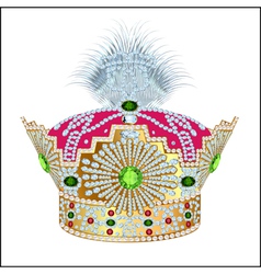 Royal gold corona on black background Royalty Free Vector