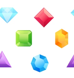 Emeralds leaves seamless texture Royalty Free Vector Image