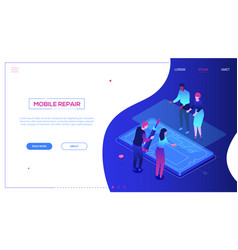 Mobile repair service - modern line design style Vector Image