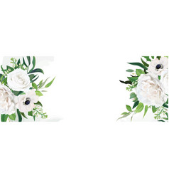 Flower bouquets set editable watercolor style Vector Image