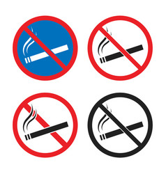 No smoking icon in flat style dont smoke smoking Vector Image