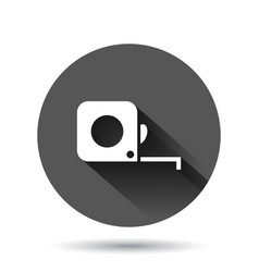 Ruler 12 inch icon in flat style meter measure Vector Image