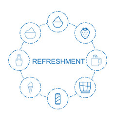 12 refreshment icons Royalty Free Vector Image