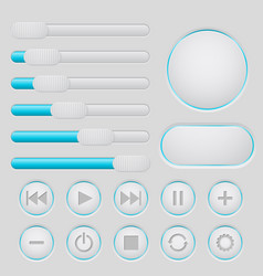 Light web ui elements design gray elements buttons
